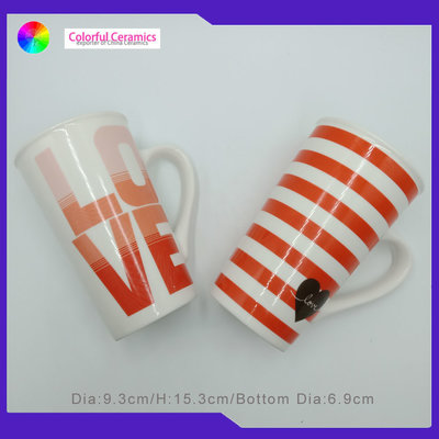 Handmade Custom Printed Ceramic Mugs Tall Type Food Contact Safe
