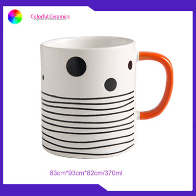 Simple Lines Silkscreen Coffee Mugs Unique Design Safety Food Grade