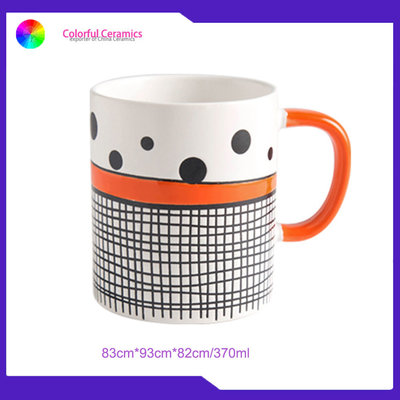 Simple Lines Silkscreen Coffee Mugs Unique Design Safety Food Grade