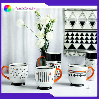 Foot Design Small Promotional Ceramic Coffee Mugs Lead Cadmium Free