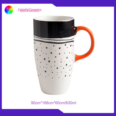 Tall Silkscreen Printing Personalised Ceramic Travel Mug Food Contact Safe