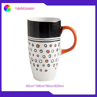 Tall Silkscreen Printing Personalised Ceramic Travel Mug Food Contact Safe