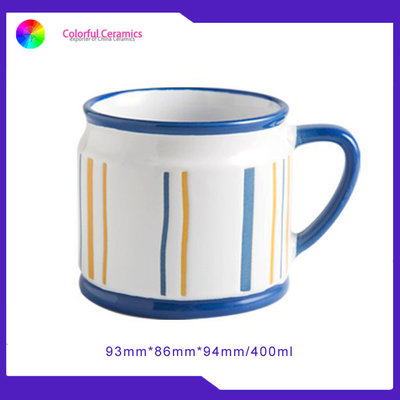 Vintage Hand Painted Silkscreen Coffee Mugs Big Volume Personalised Size
