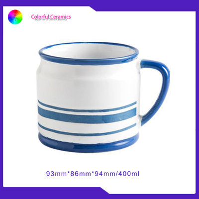 Vintage Hand Painted Silkscreen Coffee Mugs Big Volume Personalised Size