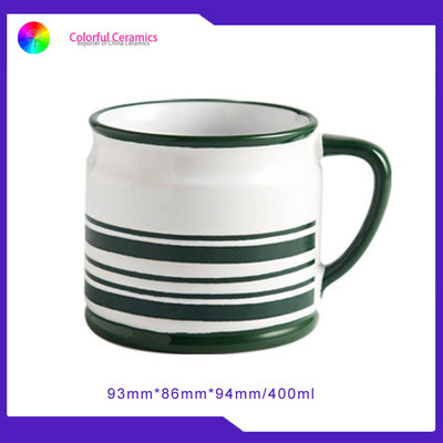 Vintage Hand Painted Silkscreen Coffee Mugs Big Volume Personalised Size