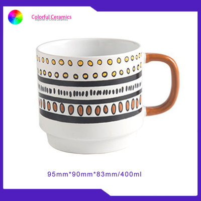 Vintage Tableware Hand Painted Ceramic Mugs Colorful Personalized Ceramic Cups