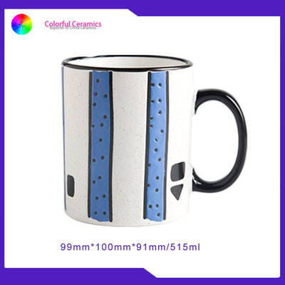 Porcelain Personalised Ceramic Mug Hand Printing Fashionable With Handle