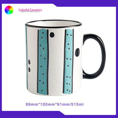 Porcelain Personalised Ceramic Mug Hand Printing Fashionable With Handle
