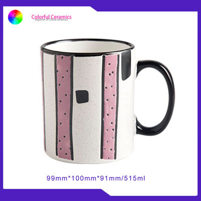 Porcelain Personalised Ceramic Mug Hand Printing Fashionable With Handle