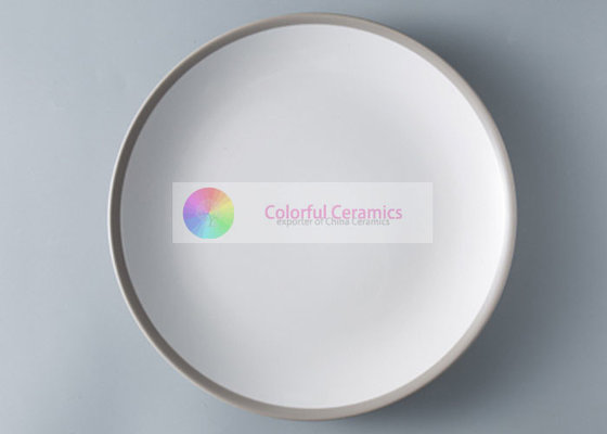 Nordic Custom Printed Ceramic Plates Solid Color Personalized Ceramic Dishes