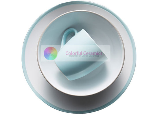 Nordic Custom Printed Ceramic Plates Solid Color Personalized Ceramic Dishes