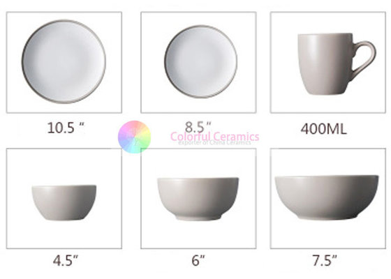 Nordic Custom Printed Ceramic Plates Solid Color Personalized Ceramic Dishes