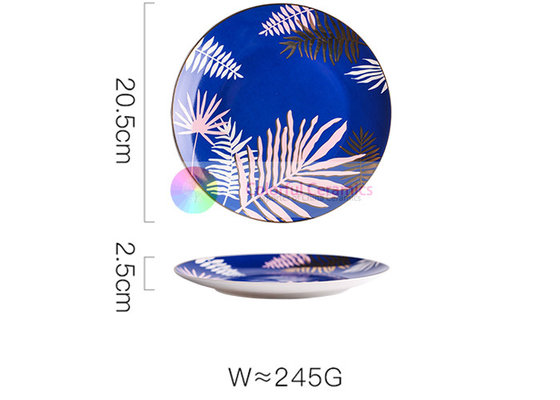 Nordic Style Decal Custom Printed Ceramic Plates Western Food Grade