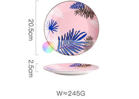 Nordic Style Decal Custom Printed Ceramic Plates Western Food Grade
