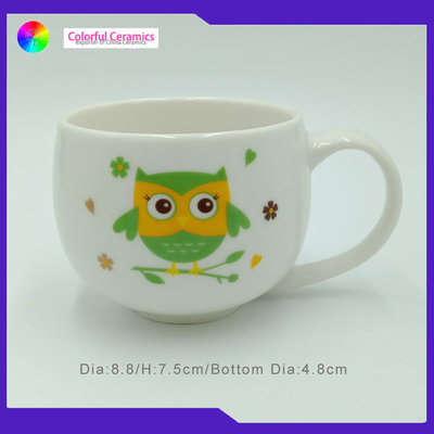 Apple Shape Decal Coffee Mug 380ml Capacity 8.8cm*7.5cm With Silicnon Lid