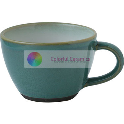 Tableware Milk Cute Glazed Ceramic Coffee Mugs Dark green Glazed Pottery Mugs