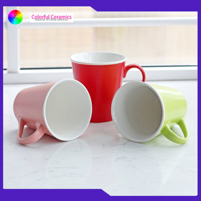 Assorted Macarons Glazed Ceramic Mug Cadmium Free Microwave Dishwasher Use