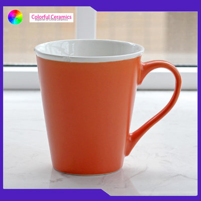 Promotional Irish Glazed Ceramic Coffee Mugs V Shape Unique Design