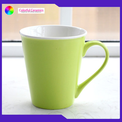 Handmade Custom Made Ceramic Mugs Commercial Use White Porcelain Material
