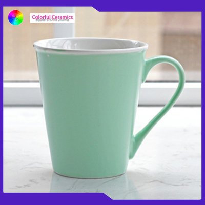 Handmade Custom Made Ceramic Mugs Commercial Use White Porcelain Material