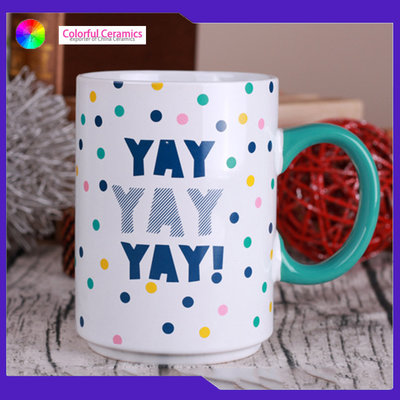 850ML Promotional Ceramic Coffee Mugs Elegant Real Gold Flower Pattern