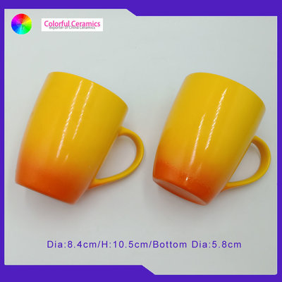 Reaction Yellow Promotional Ceramic Cups Microwave Dishwasher Safe