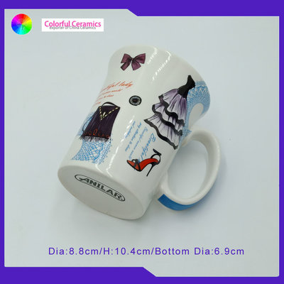 Funny Decal Bone China Coffee Cups Personalised Ceramic Travel Mug