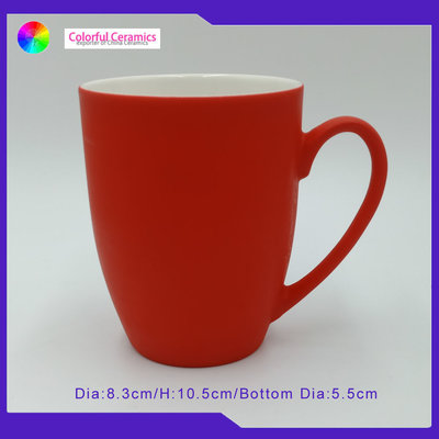 Soft Red Ceramic Coffee Mugs Outdoor Travel Environmentally Friendly