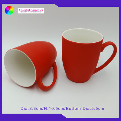 Soft Red Ceramic Coffee Mugs Outdoor Travel Environmentally Friendly