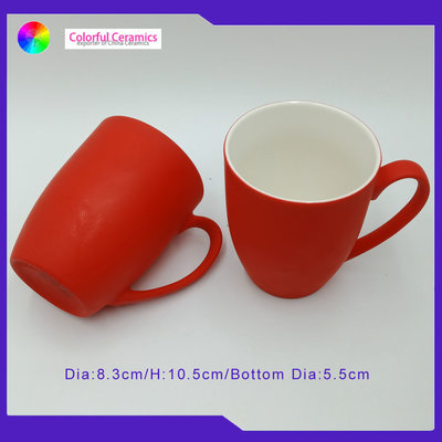 Soft Red Ceramic Coffee Mugs Outdoor Travel Environmentally Friendly