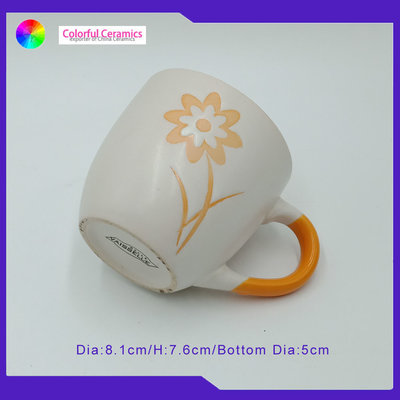 Stackable Hand Painted Ceramic Coffee Mugs Food Contact Safe Grade