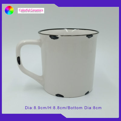 Restaurant Use Personalized Ceramic Coffee Mugs Hand Painted Pottery Mugs