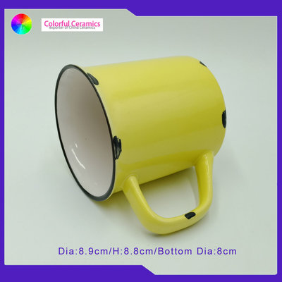 Imitation Enamel Promotional Ceramic Coffee Mugs Eco - Friendly Unique Design