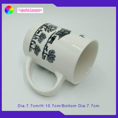 Personal Straight Decal Coffee Mug White Ceramic Embossed Coffee Mugs
