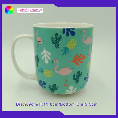 Irish Flamingo Big Volume Promotional Ceramic Coffee Mugs Simple Life Style