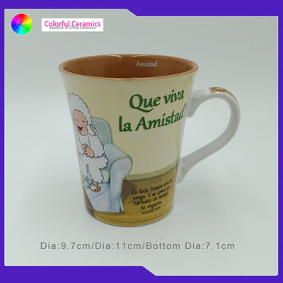 Custom Handmade Stoneware Mugs Eco - Friendly Special Pattern With Decal