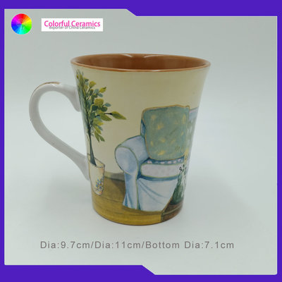 Custom Handmade Stoneware Mugs Eco - Friendly Special Pattern With Decal
