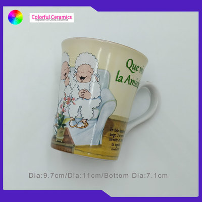 Custom Handmade Stoneware Mugs Eco - Friendly Special Pattern With Decal
