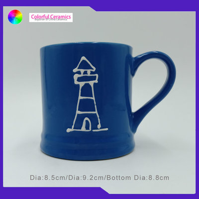 Unique Design Custom Embossed Mugs Outdoor Travel Personalized Ceramic Cups
