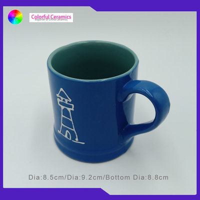 Unique Design Custom Embossed Mugs Outdoor Travel Personalized Ceramic Cups