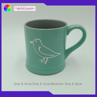 Unique Design Custom Embossed Mugs Outdoor Travel Personalized Ceramic Cups