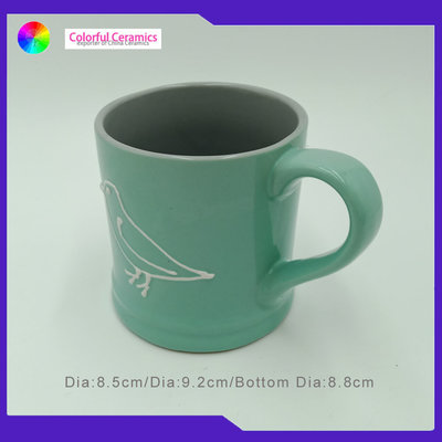 Unique Design Custom Embossed Mugs Outdoor Travel Personalized Ceramic Cups