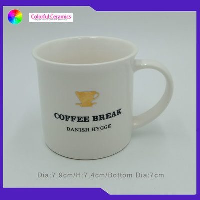 Simple Style Personalised Ceramic Mug Decal Small Volume Curved Edge