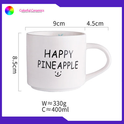 Office Lovely Pineapple Personalized Ceramic Mugs Household Stackable