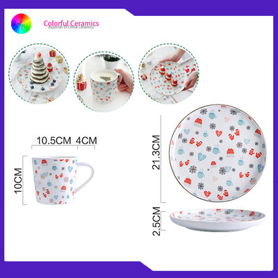 Imprinted Personalised Ceramic Travel Mug Hand Painted Christmas Mugs