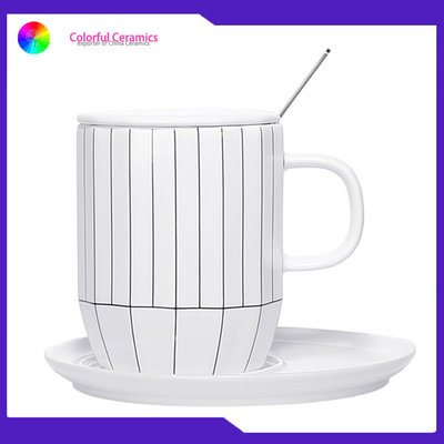 Nordic Geometry Custom Printed Ceramic Coffee Mugs 400ml Capacity