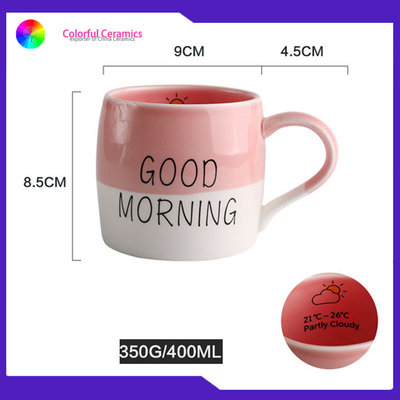 Funny Silkscreen Promotional Ceramic Coffee Mugs Colorful For Cafe