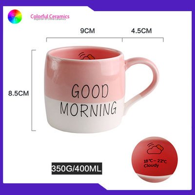 Funny Silkscreen Promotional Ceramic Coffee Mugs Colorful For Cafe