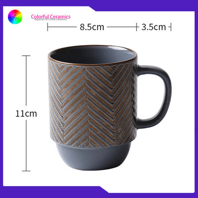 Stackable Handmade Stoneware Ceramic Mug Rustic Stoneware Coffee Mugs