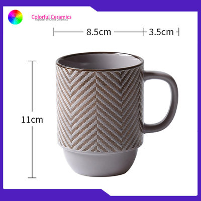 Stackable Handmade Stoneware Ceramic Mug Rustic Stoneware Coffee Mugs